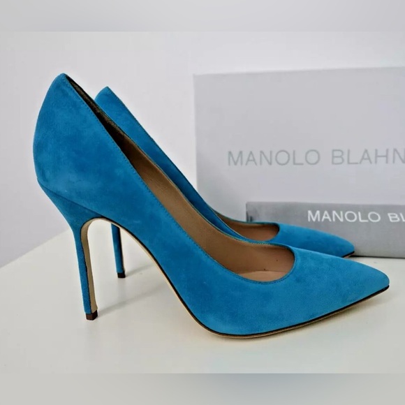 Manolo Blahnik | Shoes | Nwob 725 Manolo Blahnik Bb 5 Pumps Shoes Suede ...